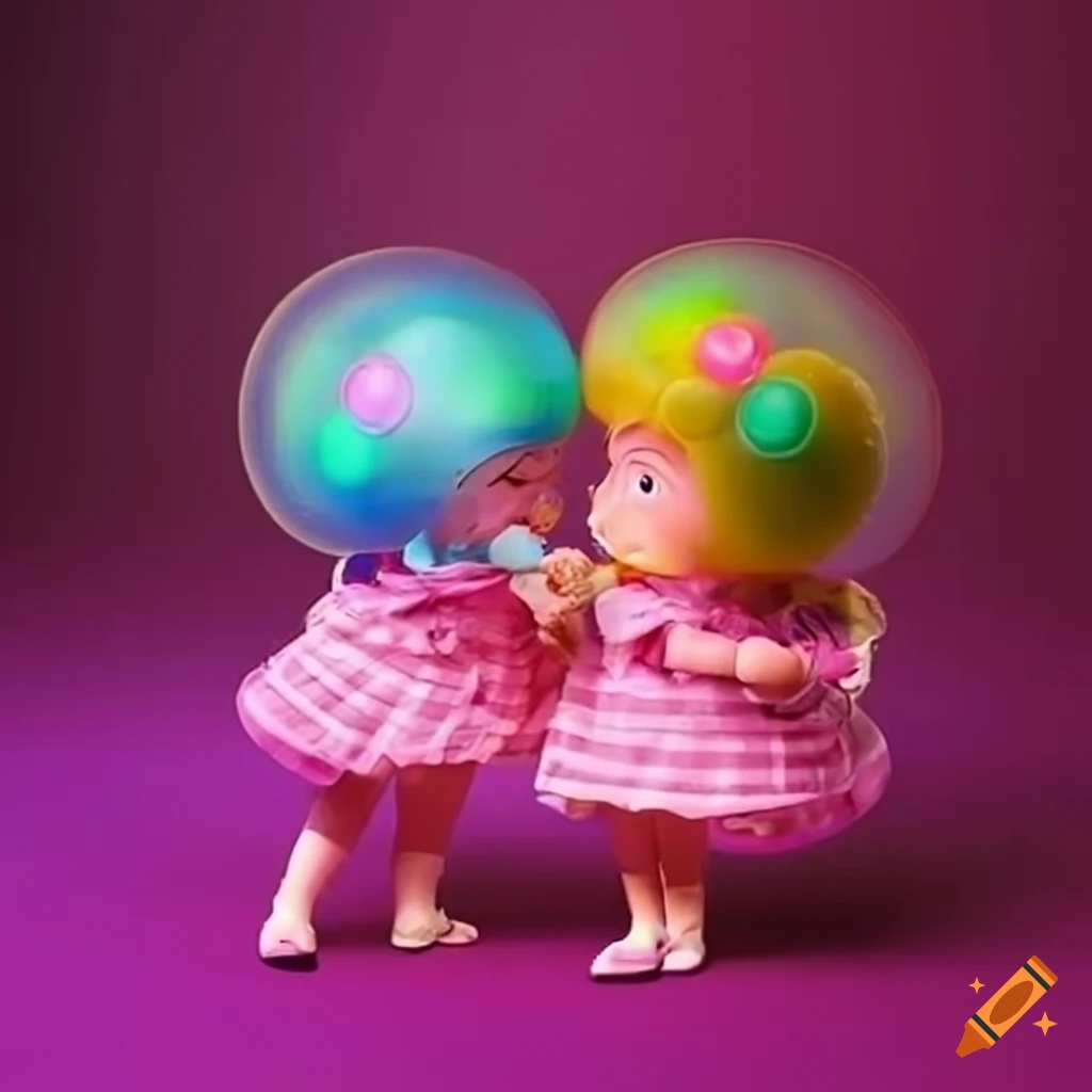 Artwork of little bubble twins