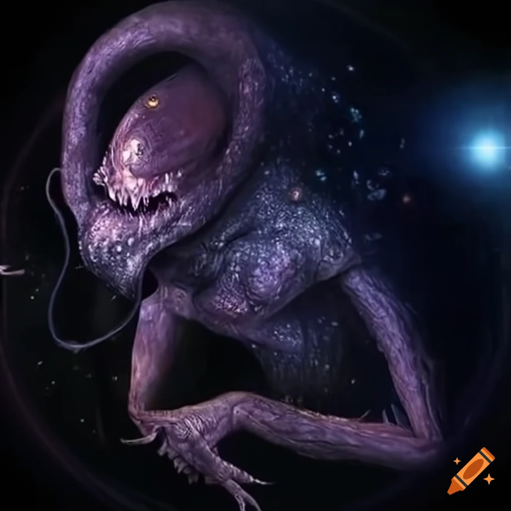 Image of a massive alien entity in outer space on Craiyon