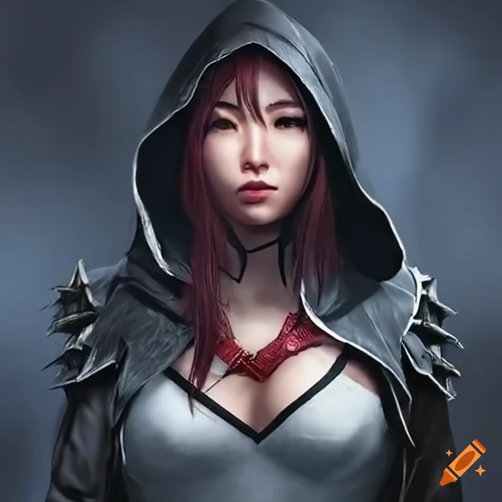 Kairi sane as a hooded fierce assassin
