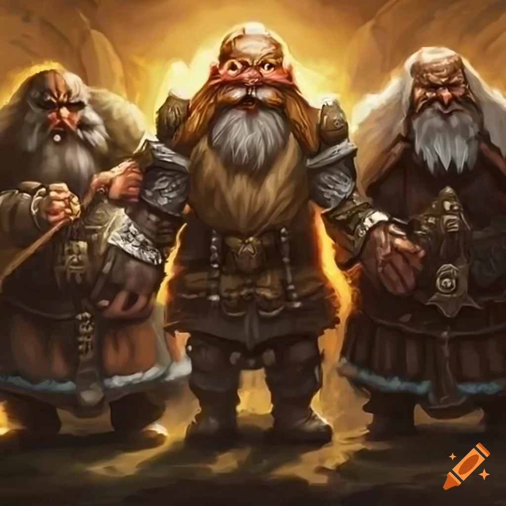 Crowd of dwarves on Craiyon