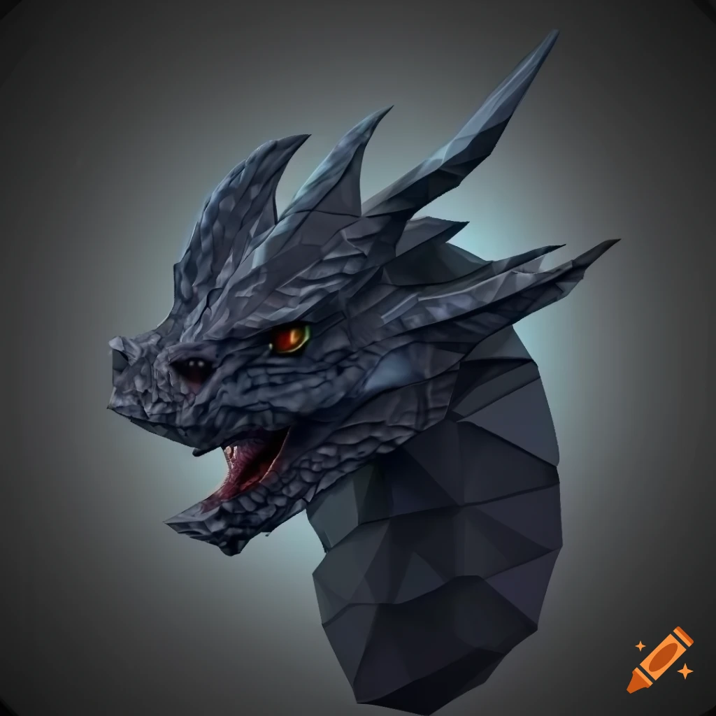 Low poly chinese dragon on Craiyon