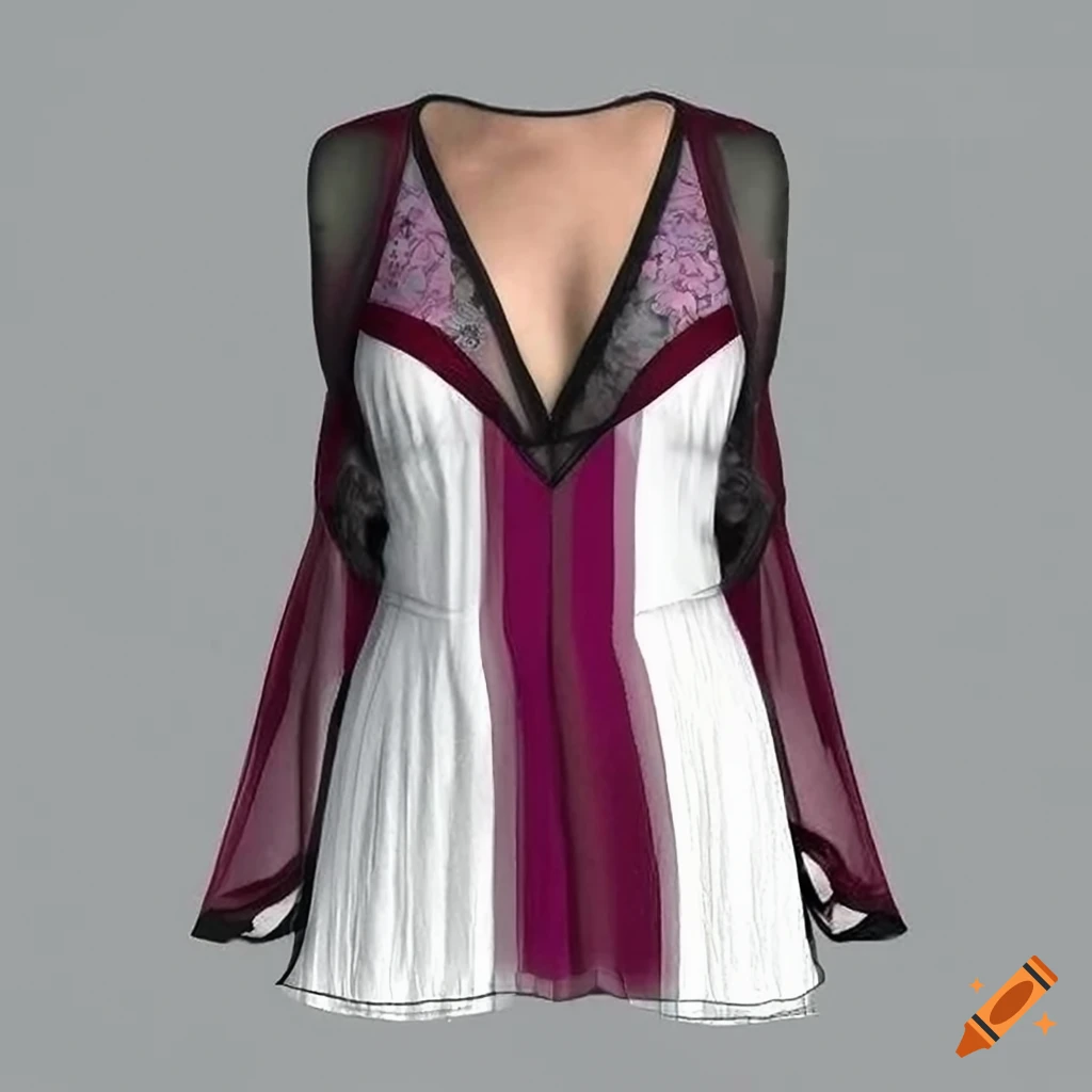 Hyper-realistic 3d rendering of a chiffon resortwear dress on Craiyon