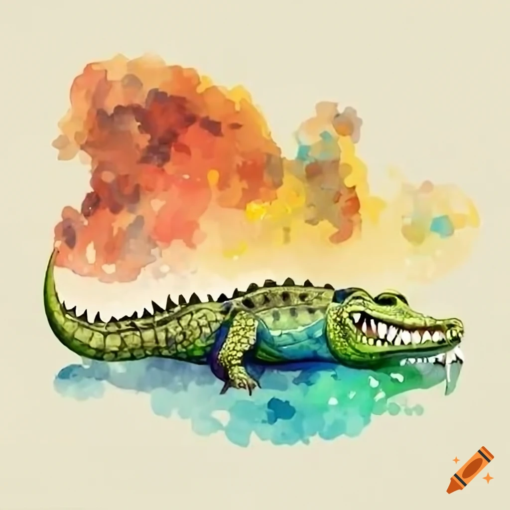 Pixar chibi crocodile character design on Craiyon