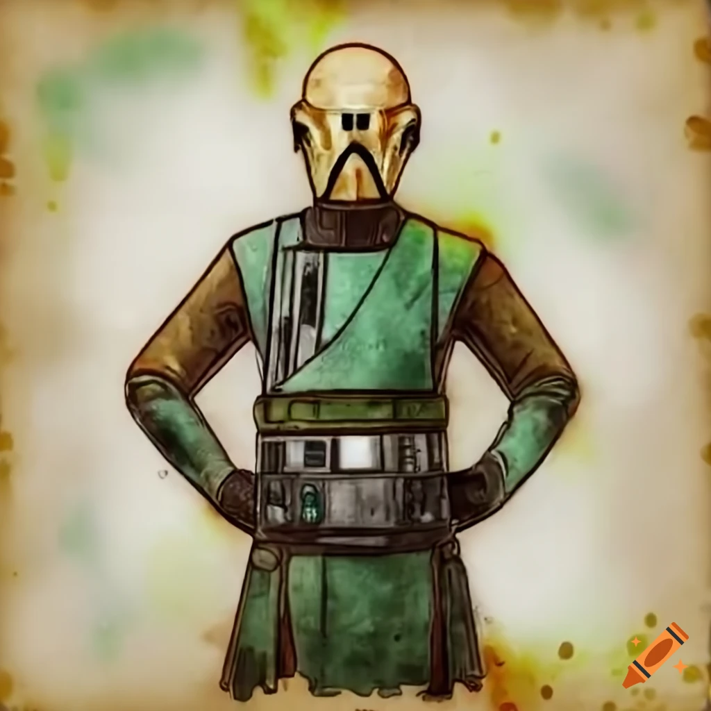 Image of a Corellian Jedi pilot in Jedi temple with a lightsaber on Craiyon