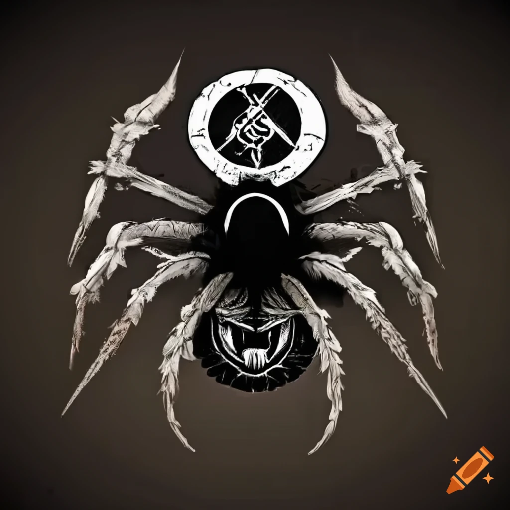 Black Spiders logo for private military company on Craiyon