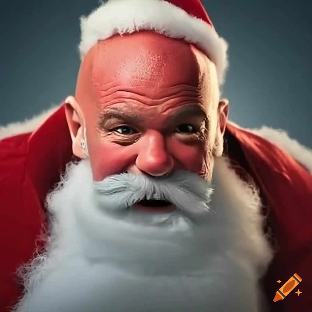 Satirical image of dana white as santa claus