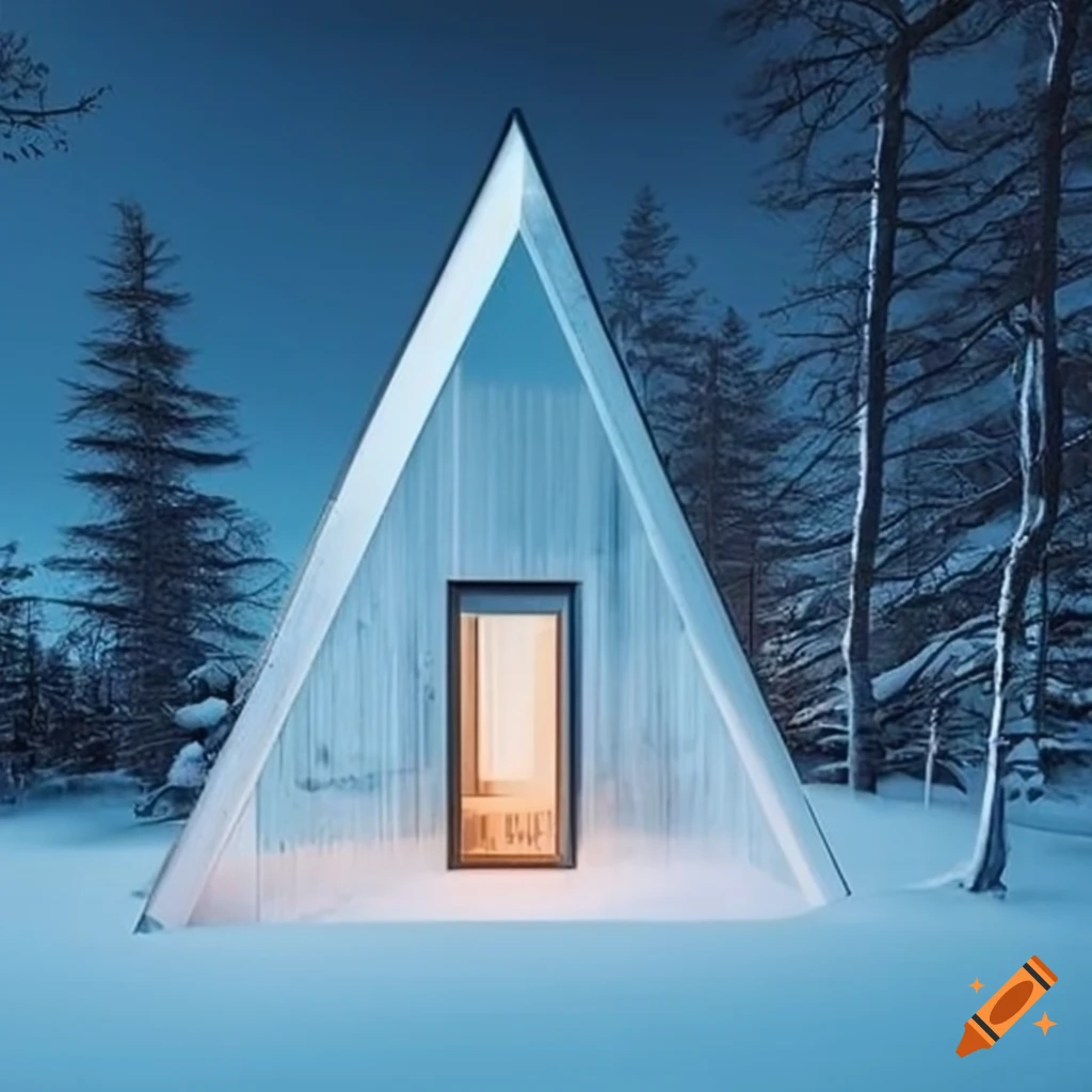 Image of a cabin with cathedral-like architecture on Craiyon