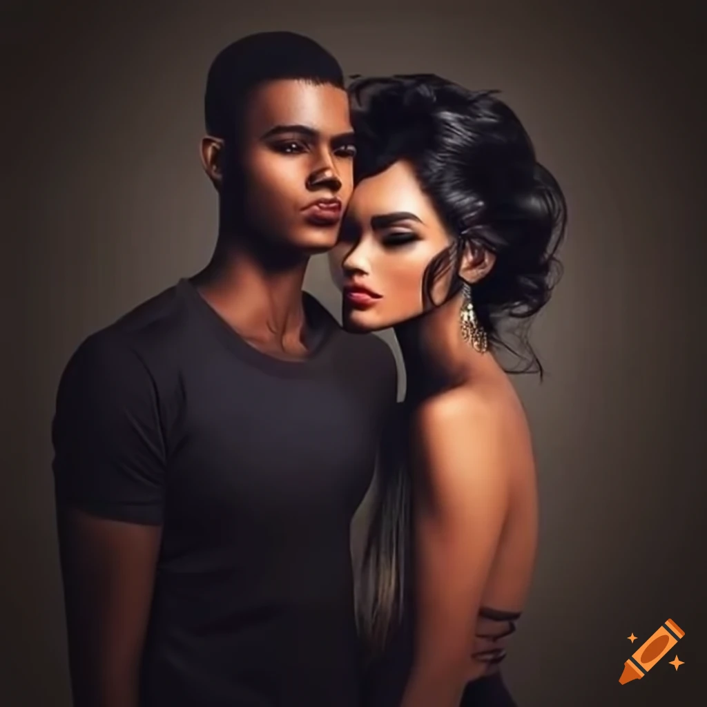 Portrait of a latin american couple in love on Craiyon