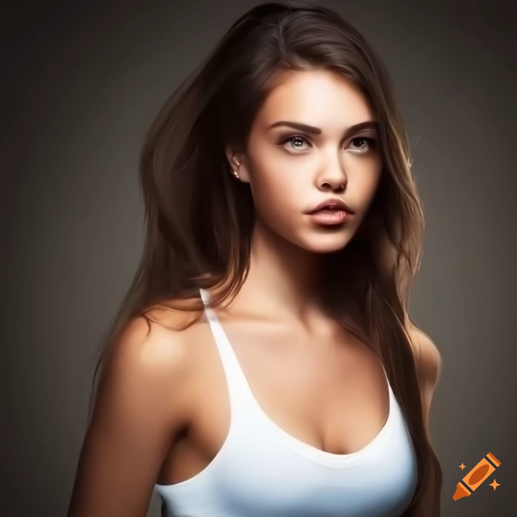 Portrait of a beautiful woman with a slight smile on Craiyon