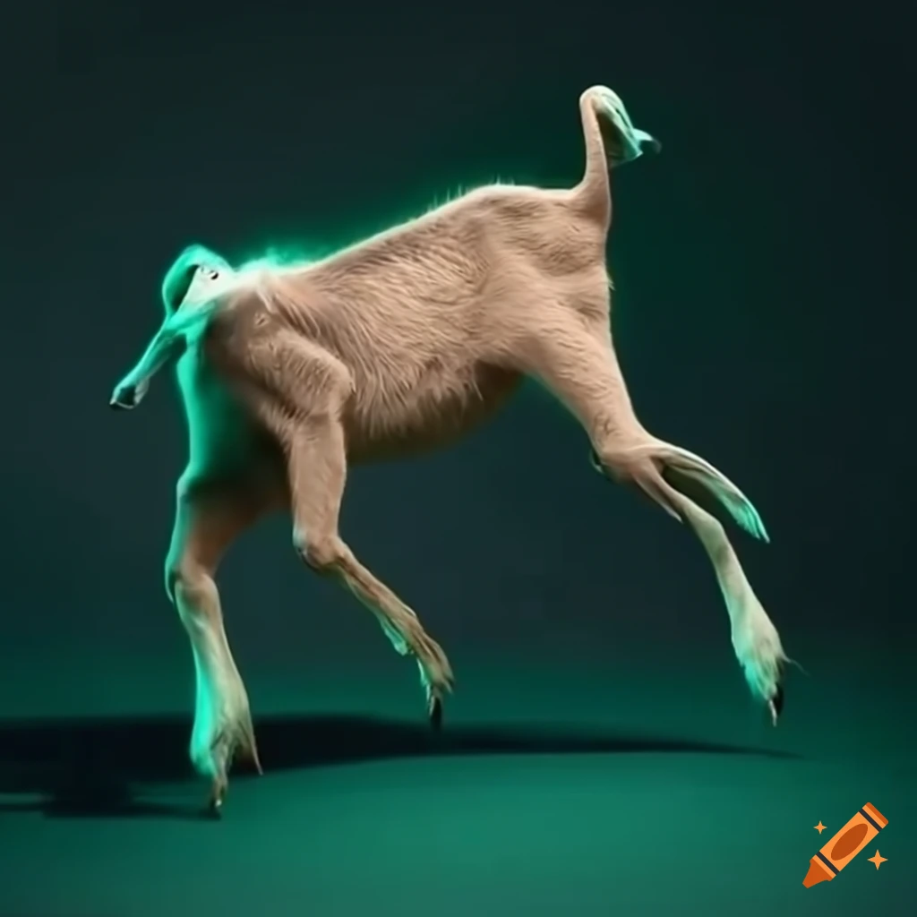 Hybrid creature of a goat and a worm on Craiyon