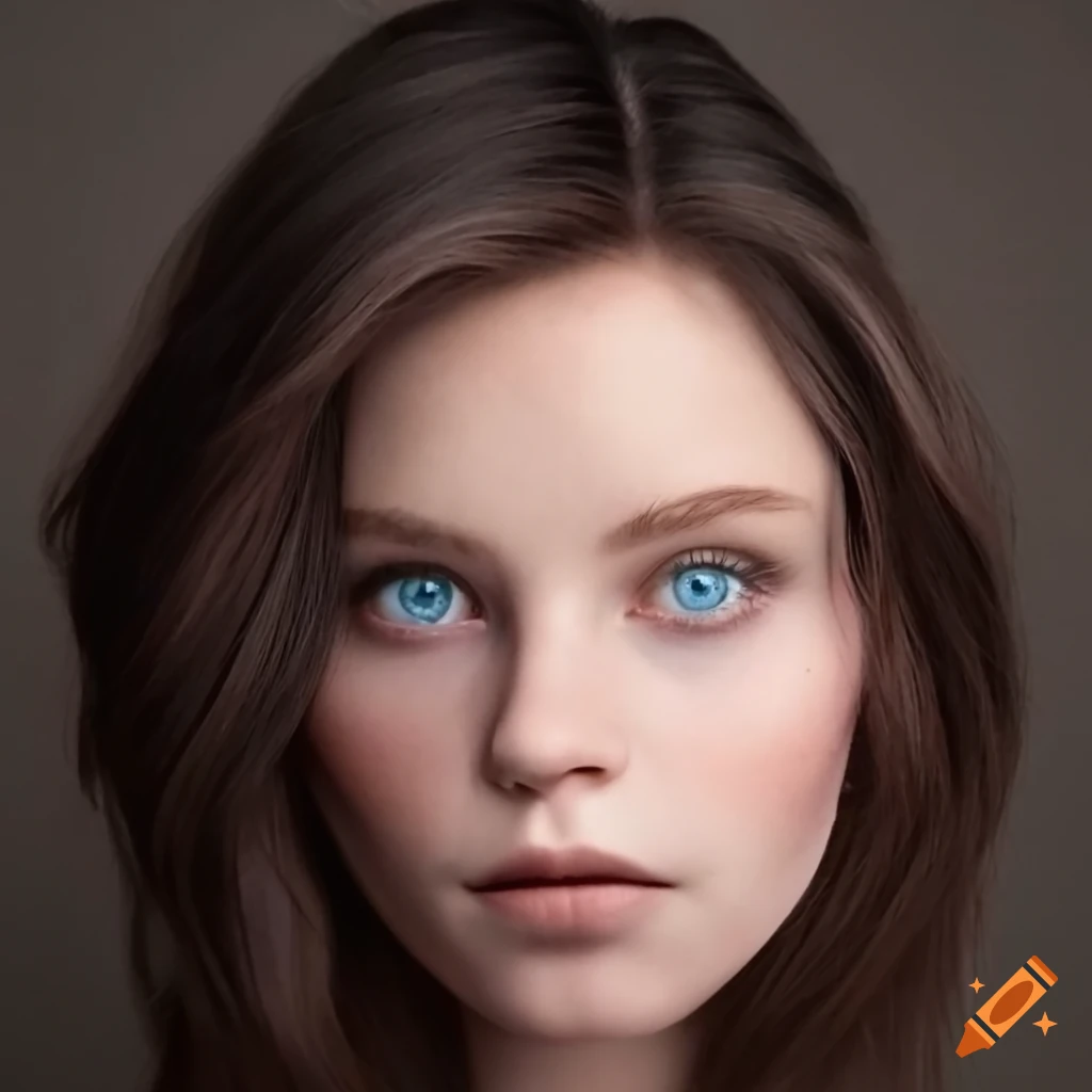 Portrait of a young woman with unique features on Craiyon