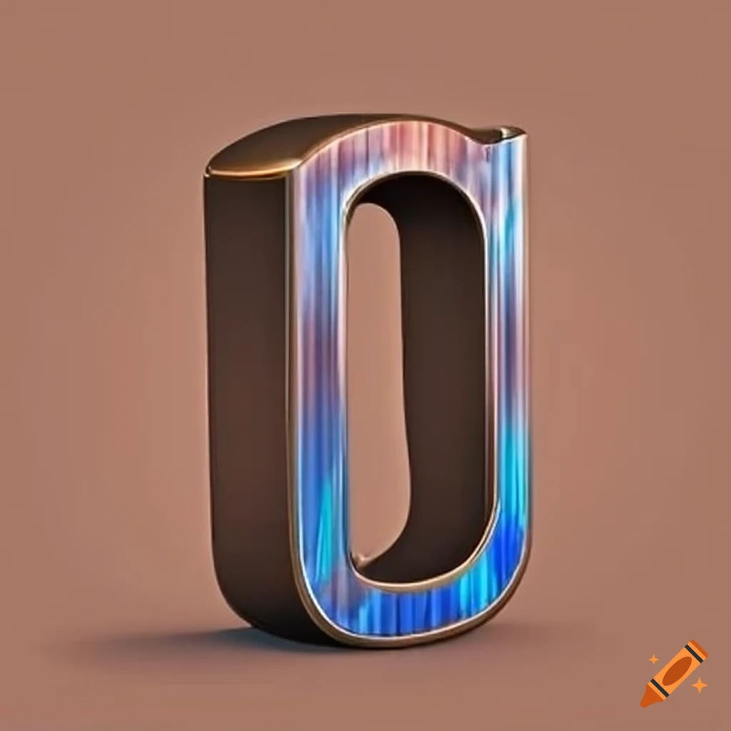 Bronze letter 'v' with patriotic stripes