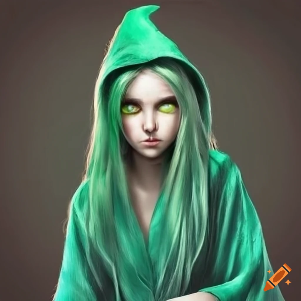 Cosplay of an angry green wizard girl