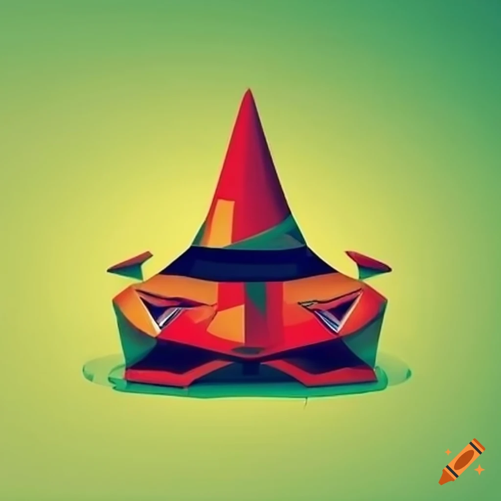 Cone-shaped lamborghini car