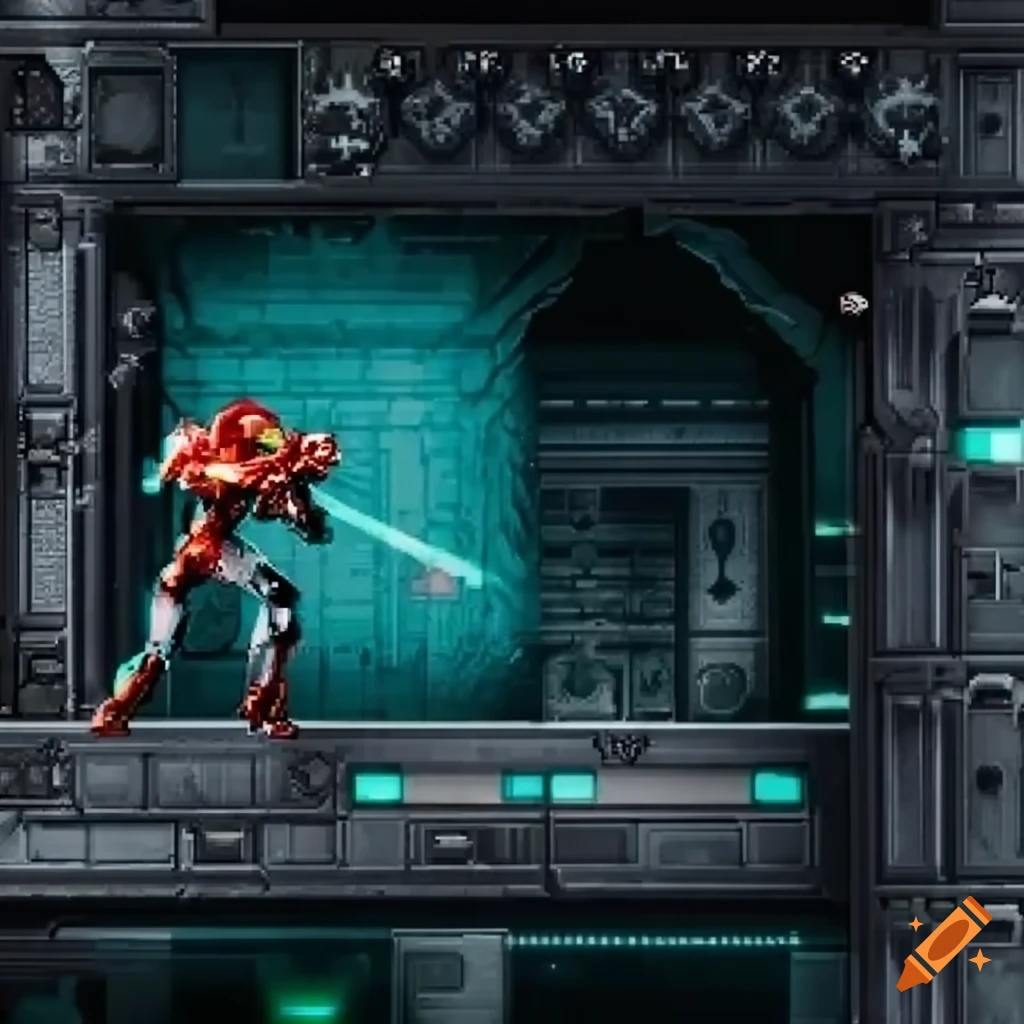 High-resolution sprites of metroid dread game on Craiyon
