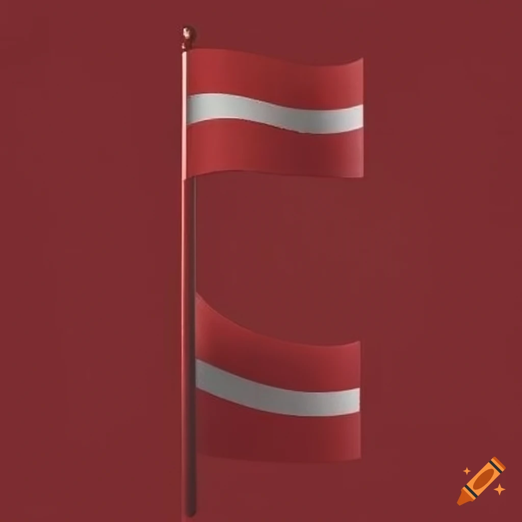 Latvian flag waving