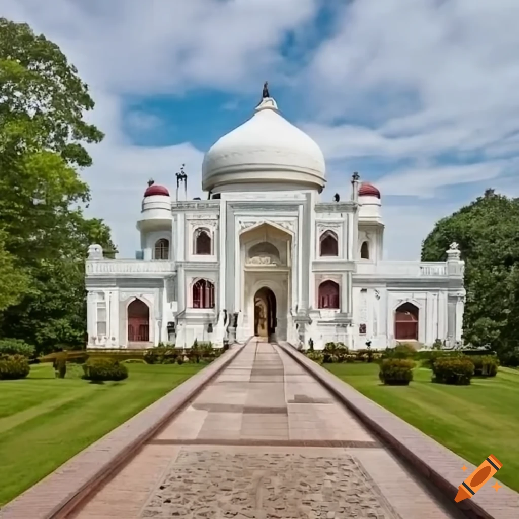 Front view of mughal mahal white house whitemarsh lynnewood
