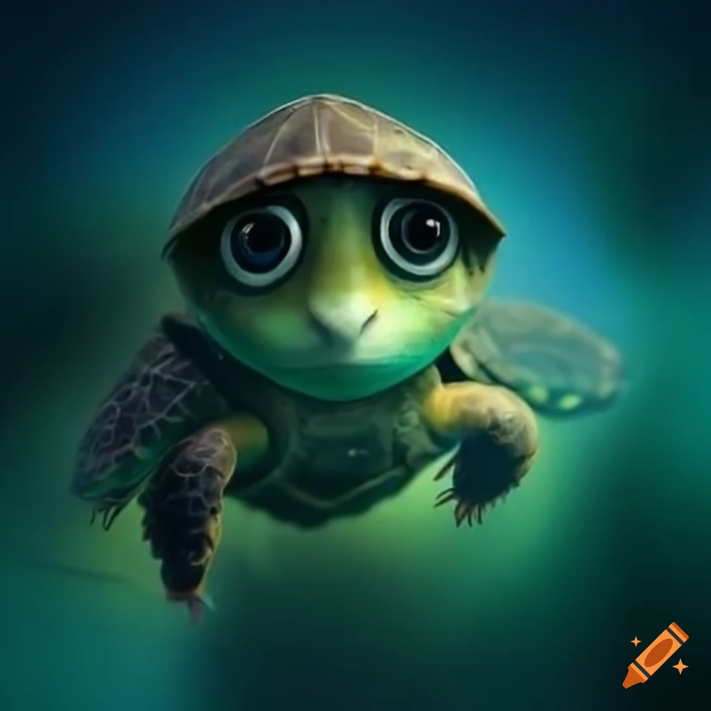 Mikey ninja turtle transformed into a mermaid with clear facial ...