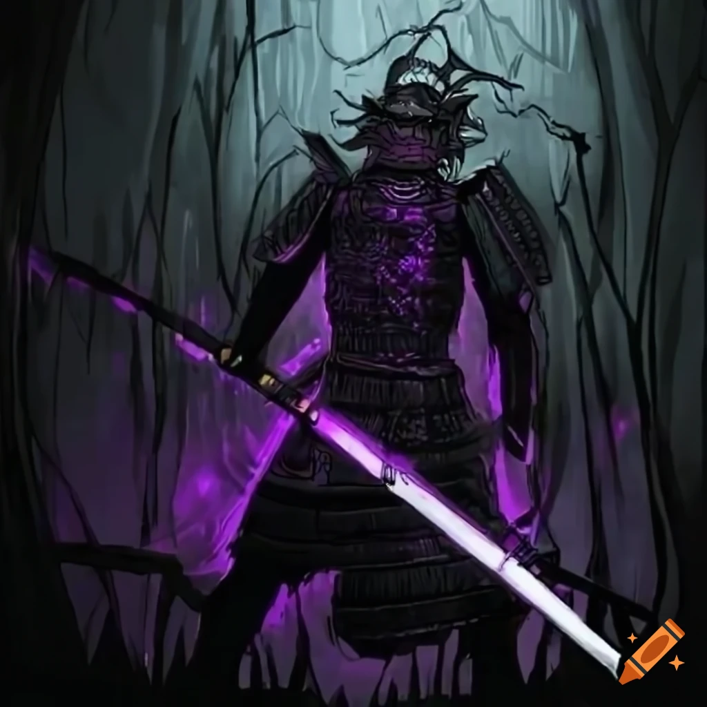 Psychedelic anime samurai on Craiyon