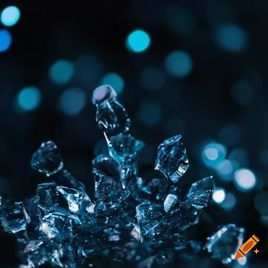 Close-up of vibrant ice crystals