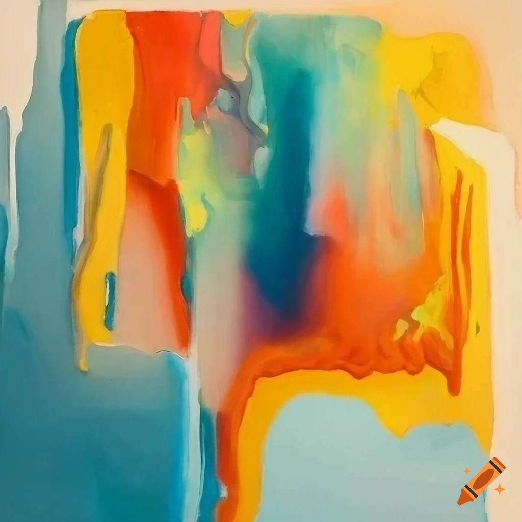 Abstract Painting On A4 Size Paper