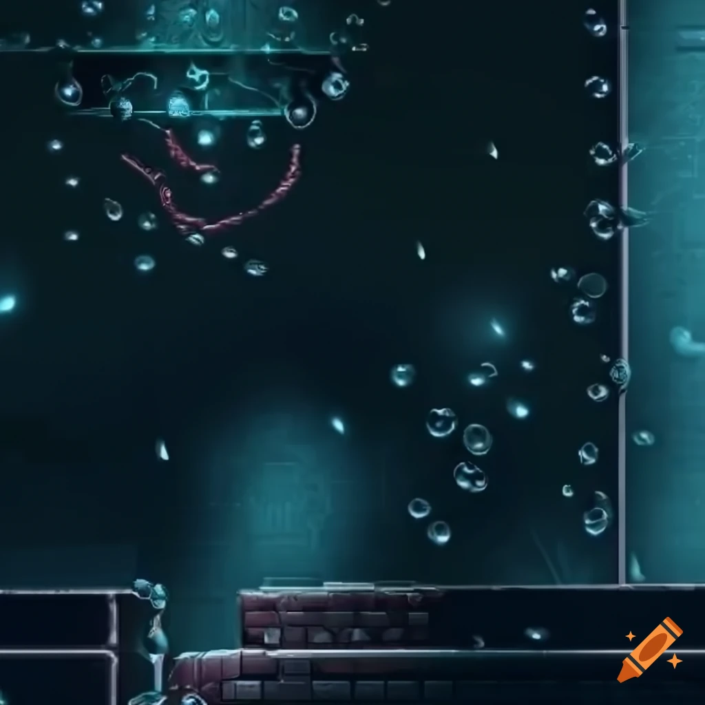 Metroid game 2d tourian bubble platform tiles on Craiyon