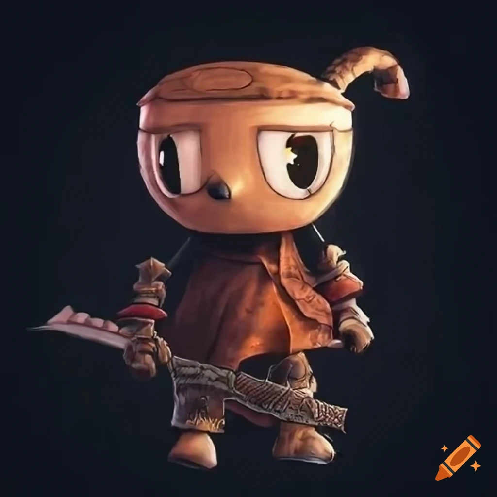 Monkey character inspired by sekiro in cuphead style on Craiyon