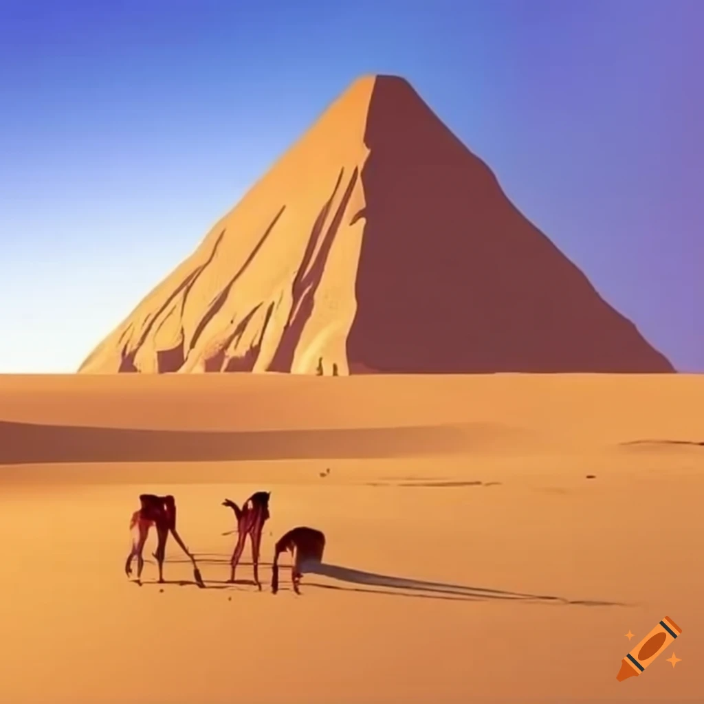 Ancient egyptian ruins in the desert