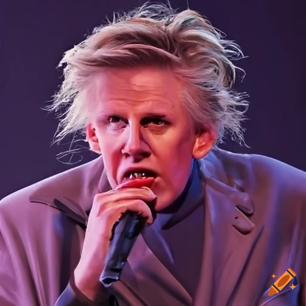 Gary busey singing karaoke on Craiyon