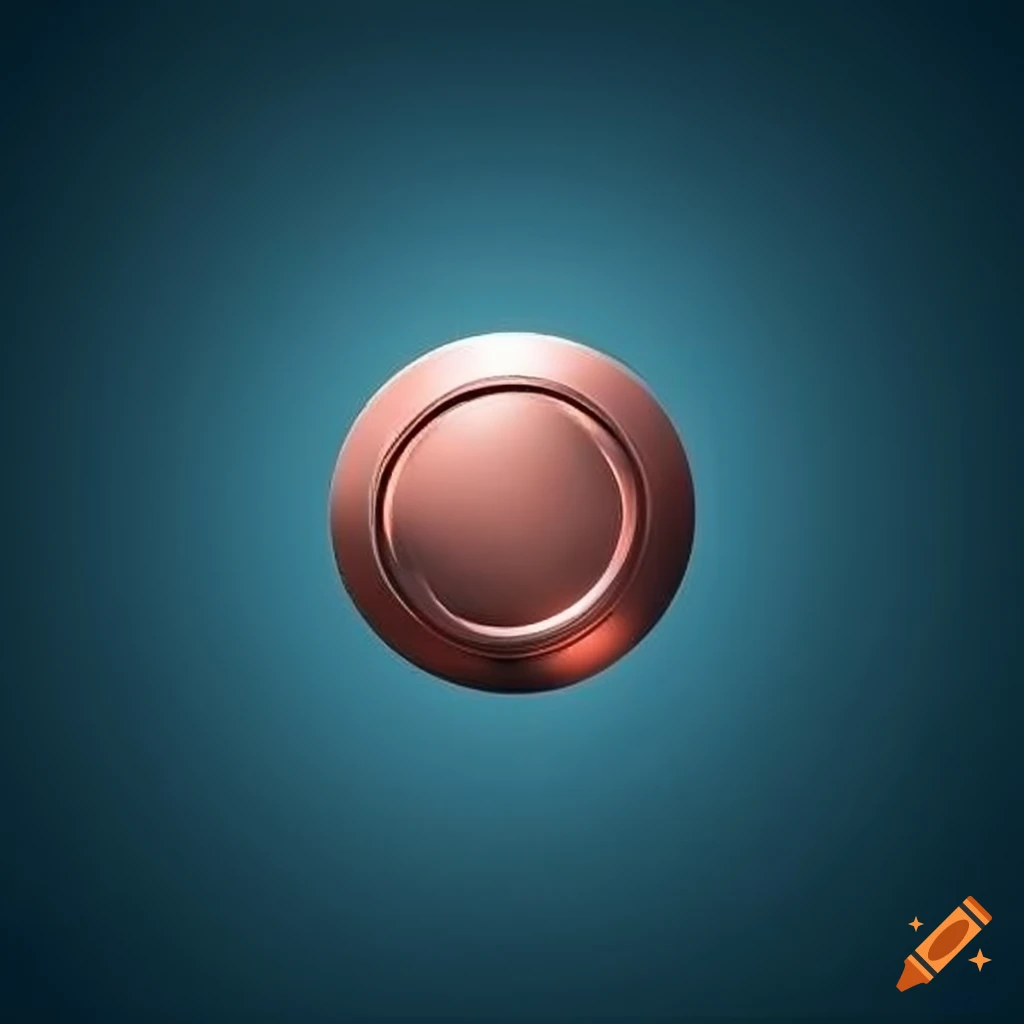 Futuristic copper coin symbolizing global economy on Craiyon