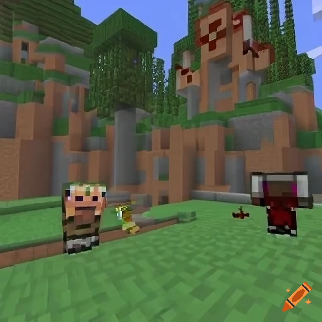 Illustration of minecraft etiquette principles on Craiyon