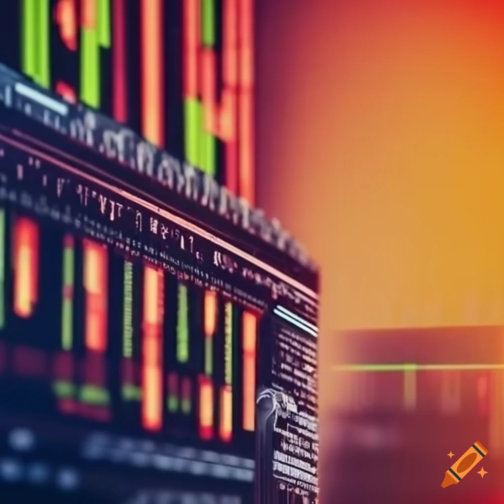 Stock market trading with sky element graphic on Craiyon