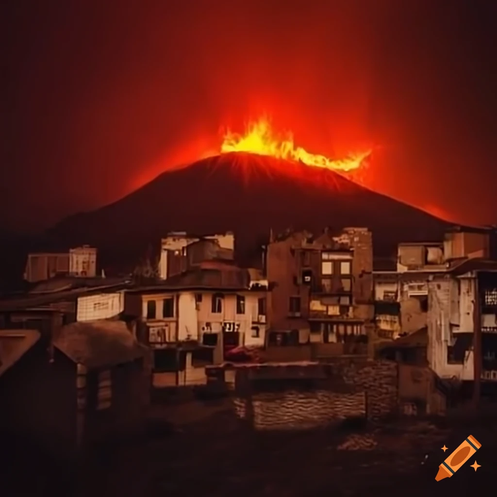 Catania destroyed by mount etna volcano eruption on Craiyon