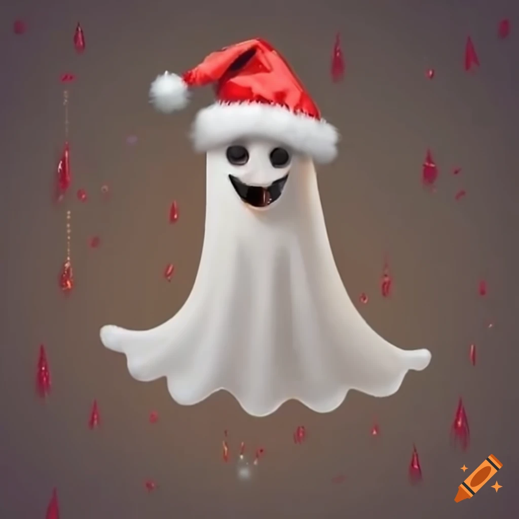 Festive ghost of a christmas tree