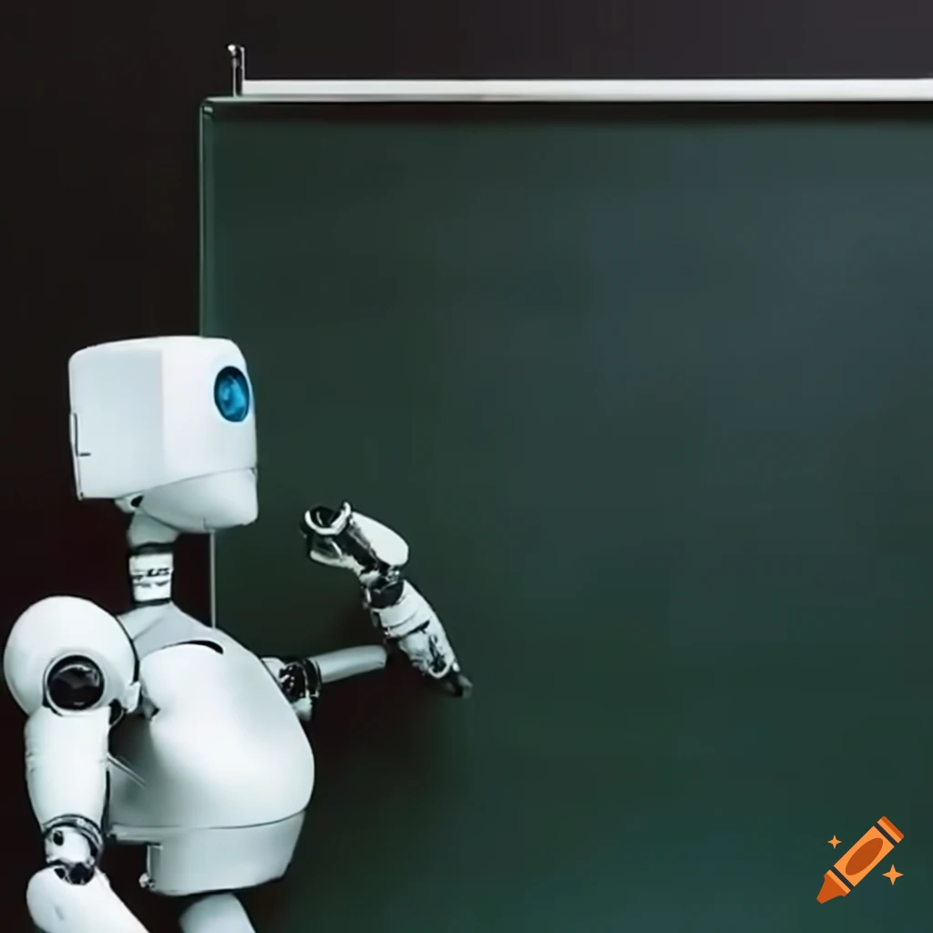 Small robot with a screen on Craiyon