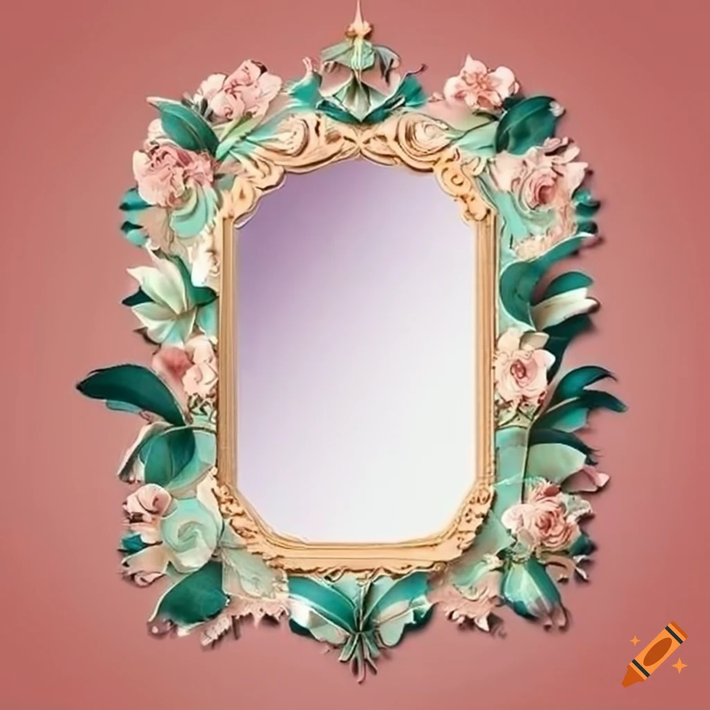 Intricate floral frame for customized artwork