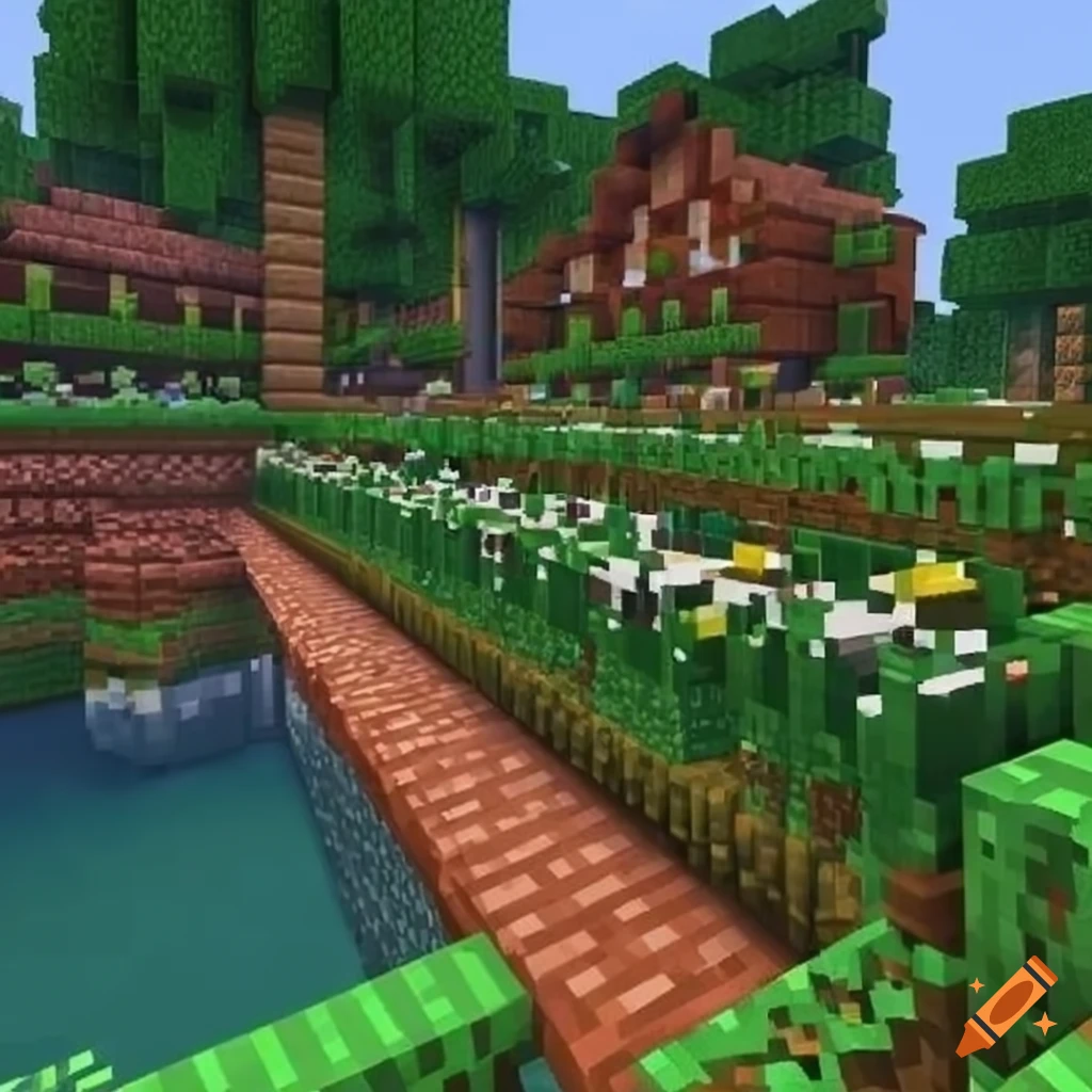 Minecraft screenshot of a terraced garden