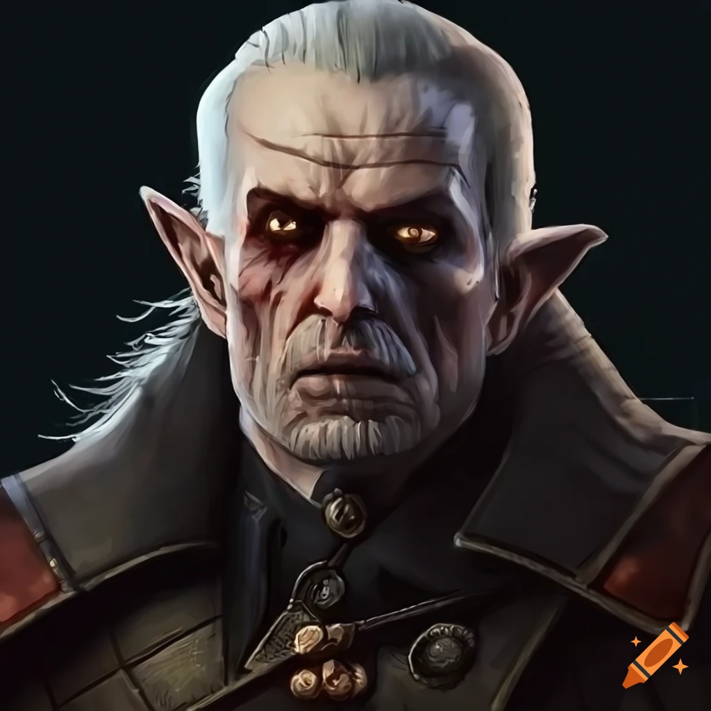 Character design of a captivating vampire with an elegant cloak and ...