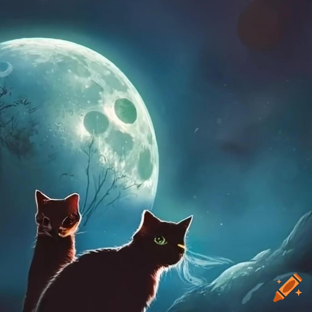 Cats on the moon on Craiyon