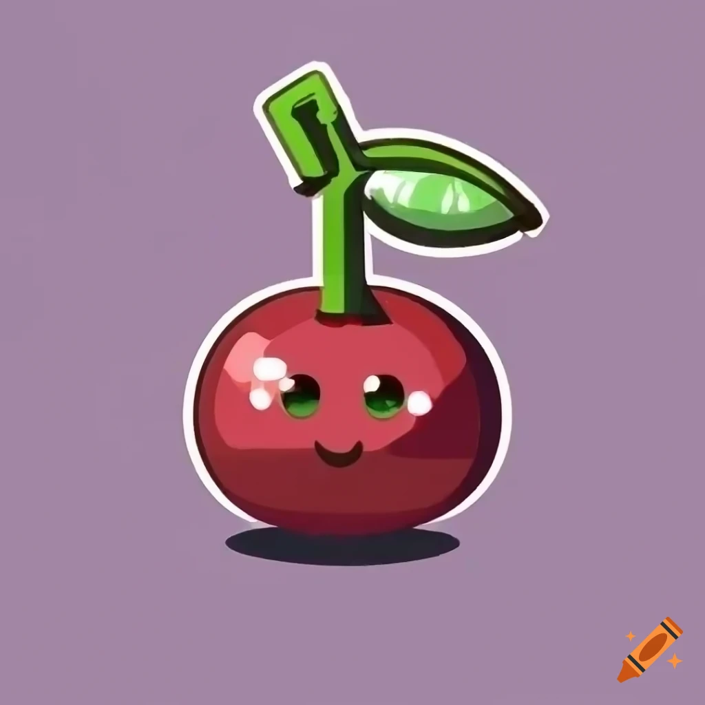 Cute and simple cherry character suitable for children's cartoons on ...
