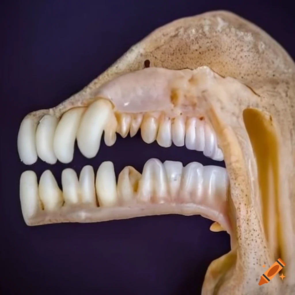 Artistic representation of a teeth ghost on Craiyon