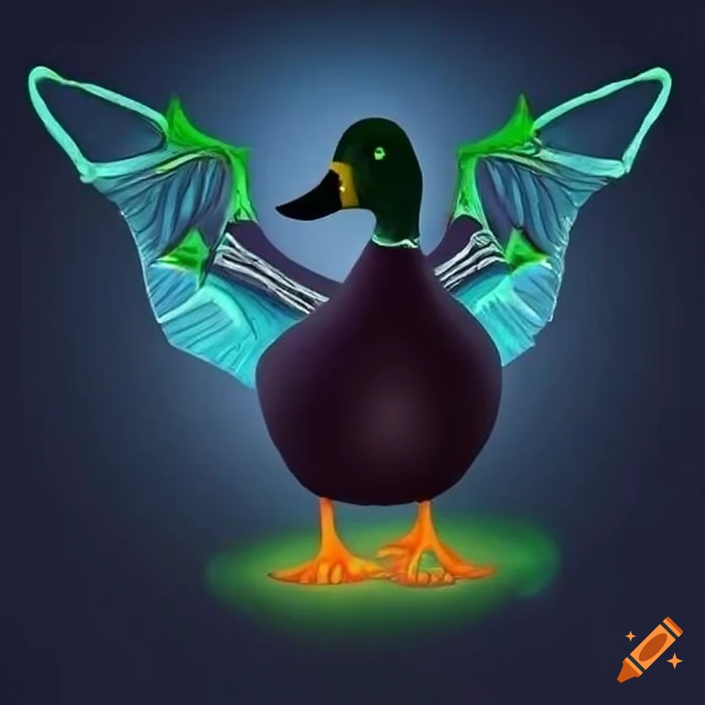 Duck wearing a ninja mask on Craiyon