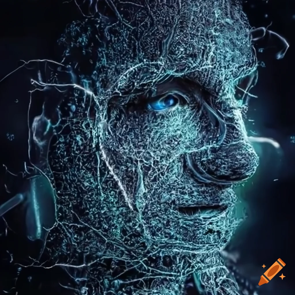 Realistic depiction of a computer ai