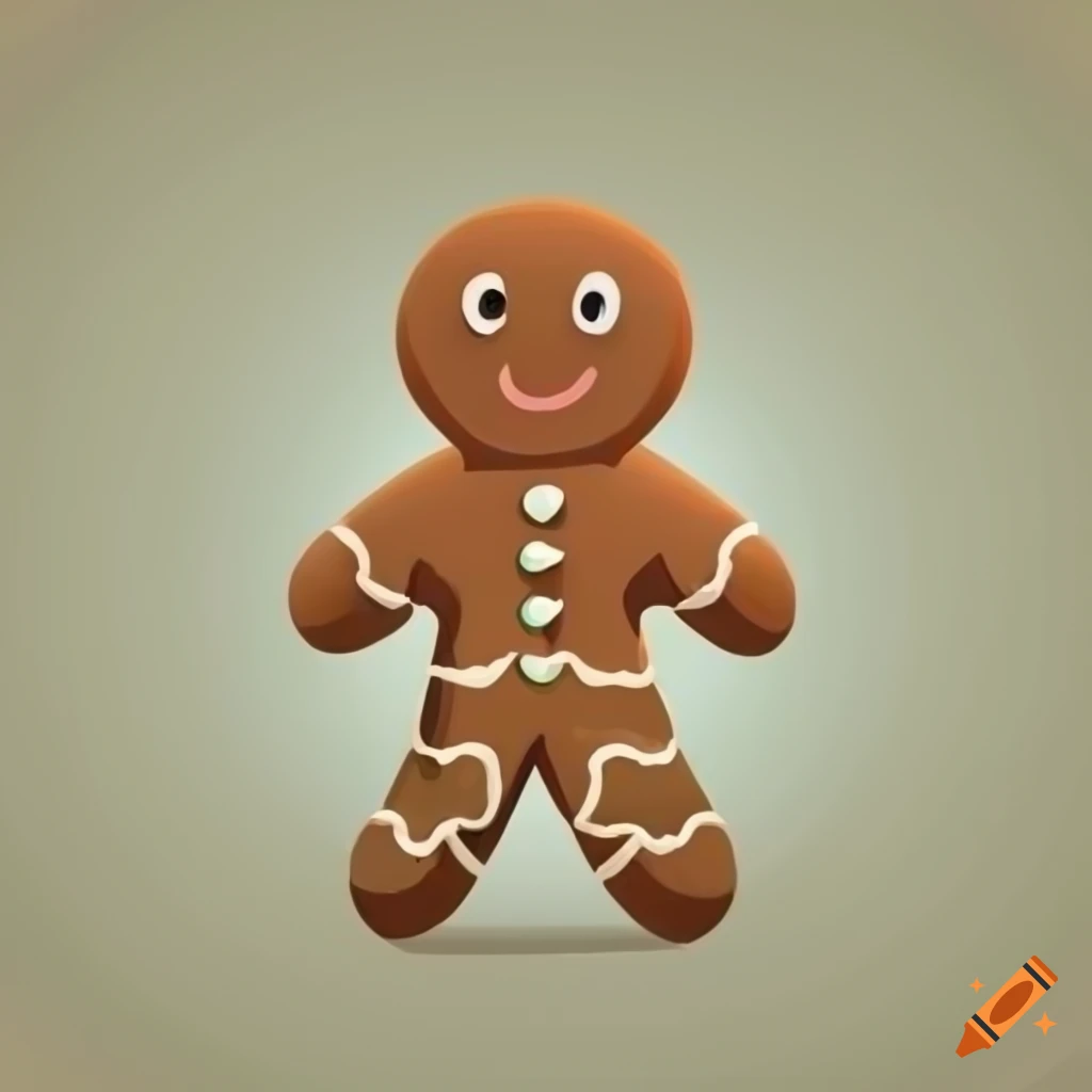 Minimalist Christmas gingerbread man vector art on Craiyon