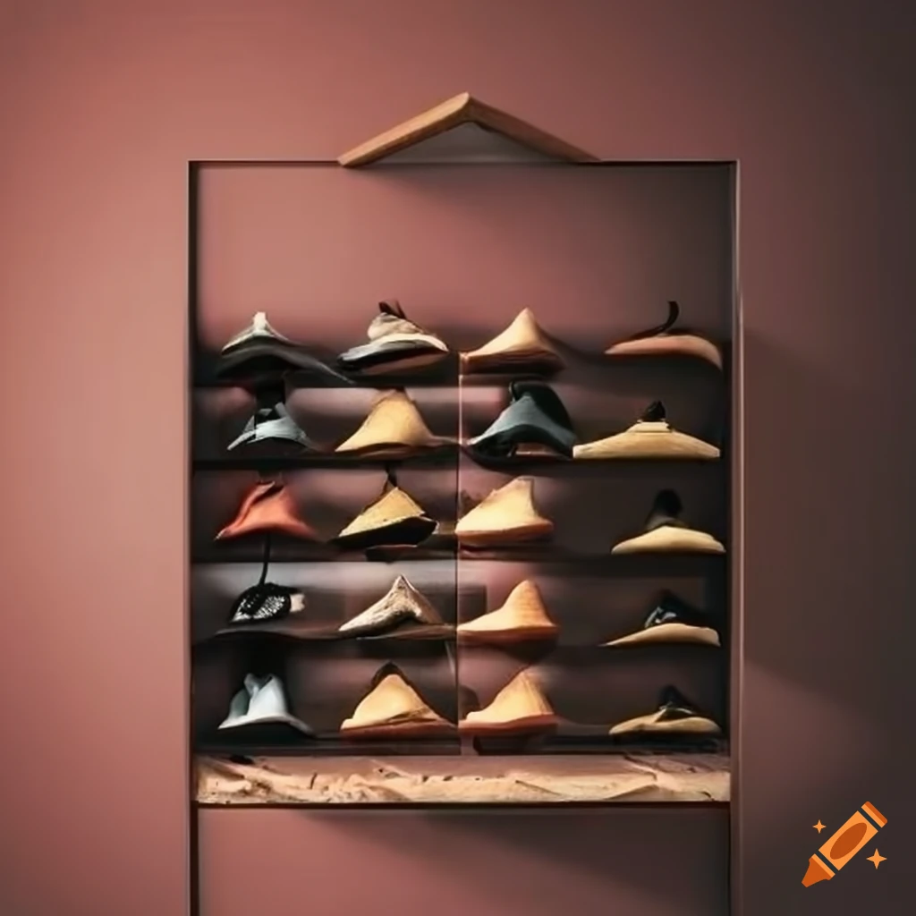 Geometric shoe closet design on Craiyon