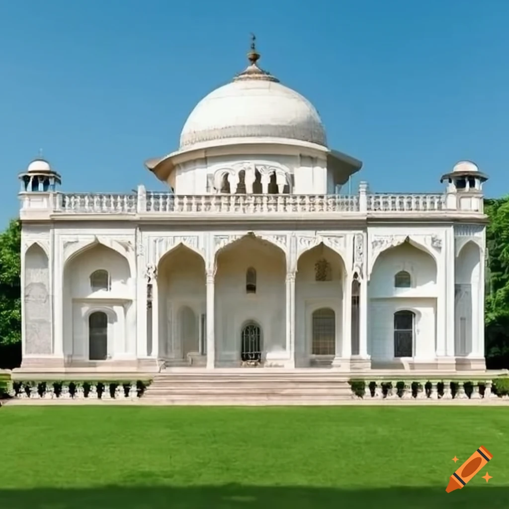 Frontal view of mughal mahal white house
