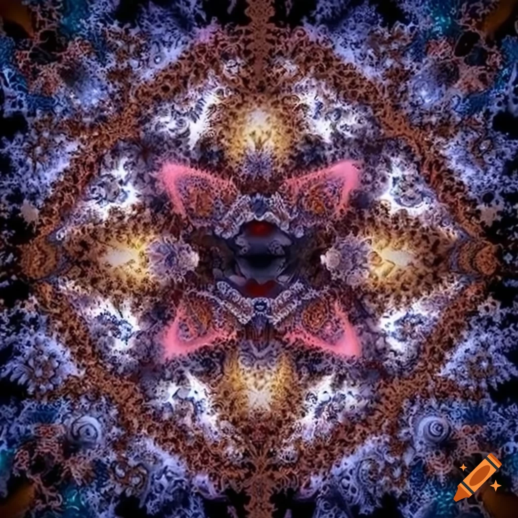 Fractal pattern in vibrant colors on Craiyon