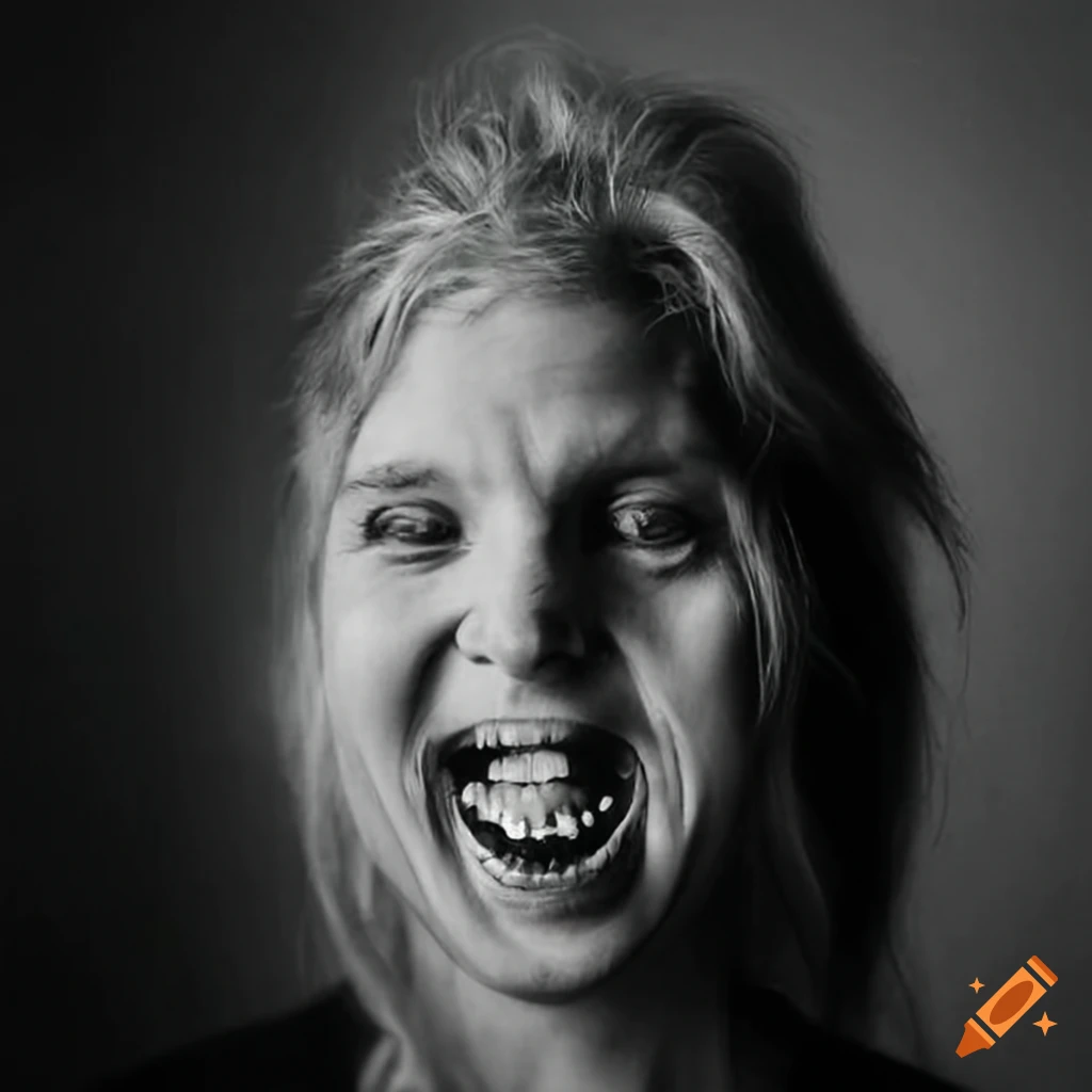 Young woman with arms overhead sleeping in dramatic lighting on Craiyon