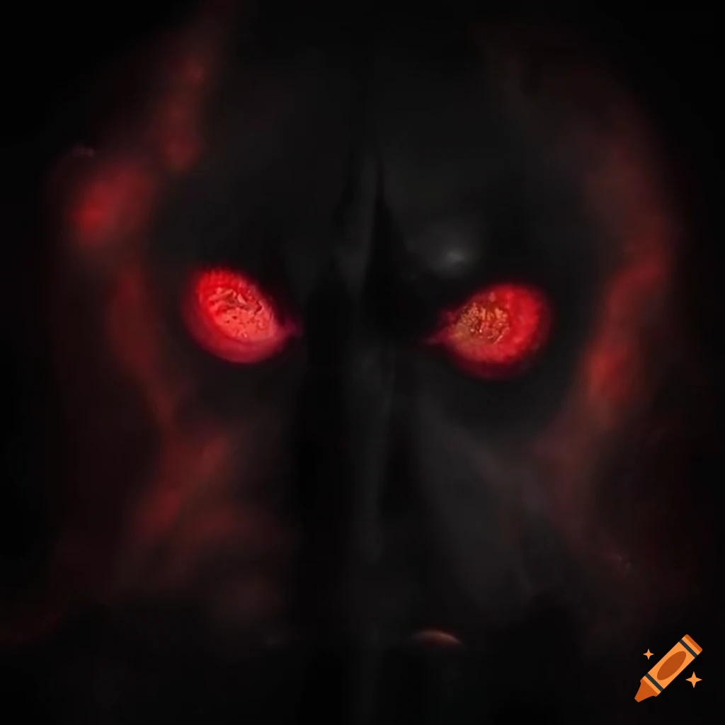 Smoky black ghost with red eye on Craiyon