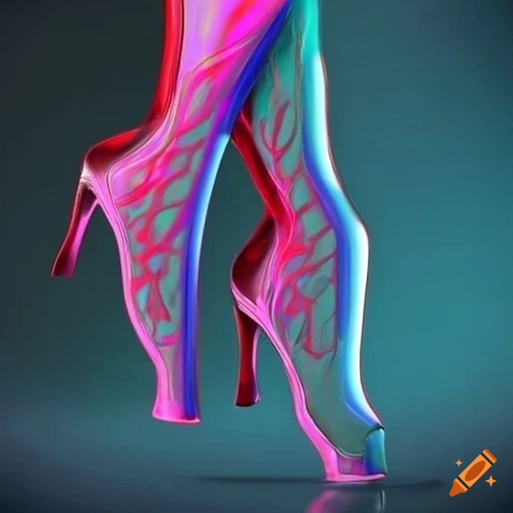 Art deco illustration of cinderella's glass slipper in vibrant jewel ...